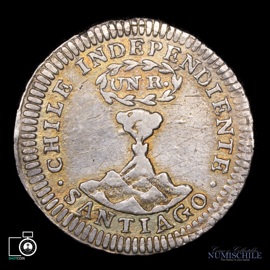 Chile, 1 Real 1834, módulo grande. #DD – Numischile® – Coins & Collectables